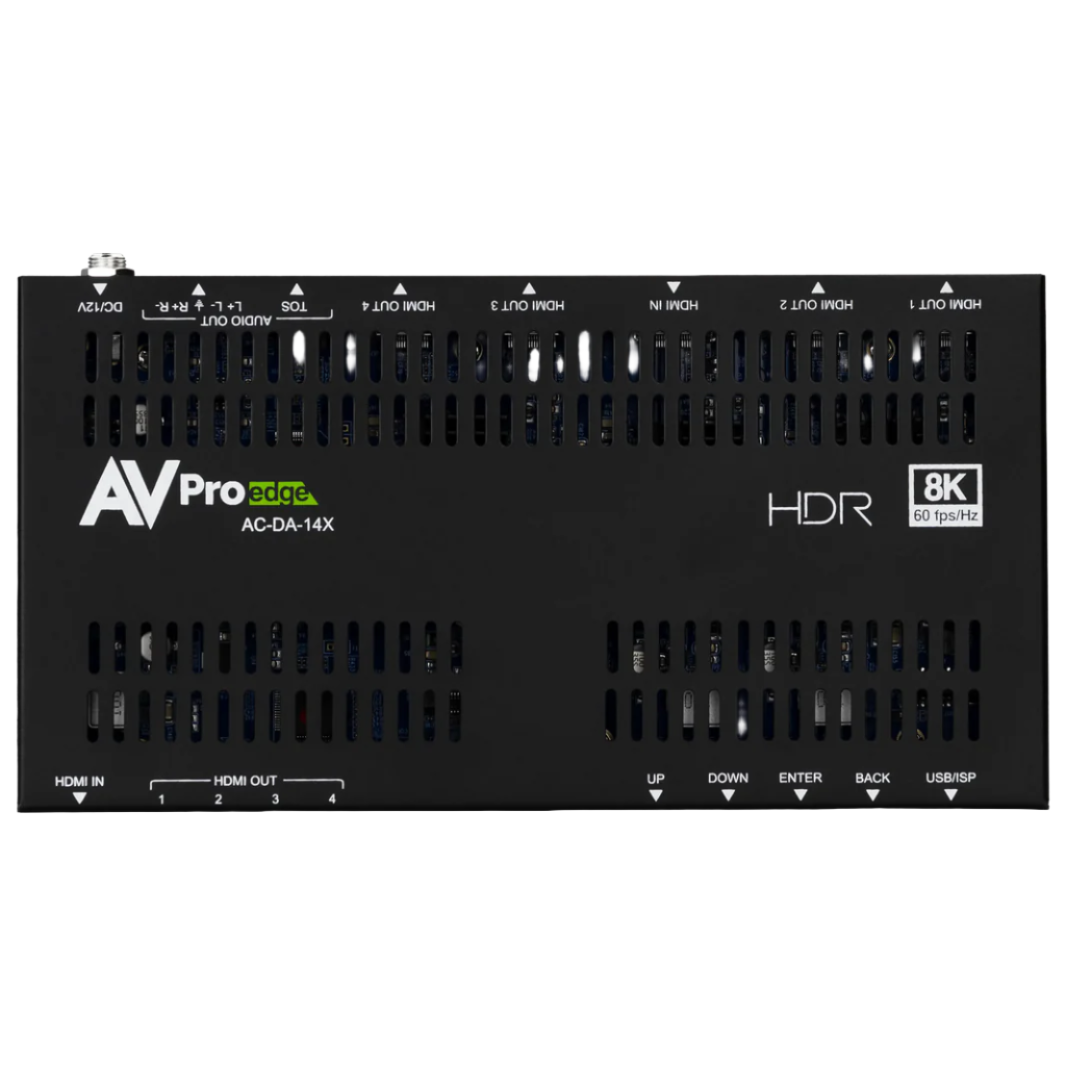 AVPro Edge 8K 40Gbps 8K 1x4 Distribution Amplifier – Black Diamond Online Store